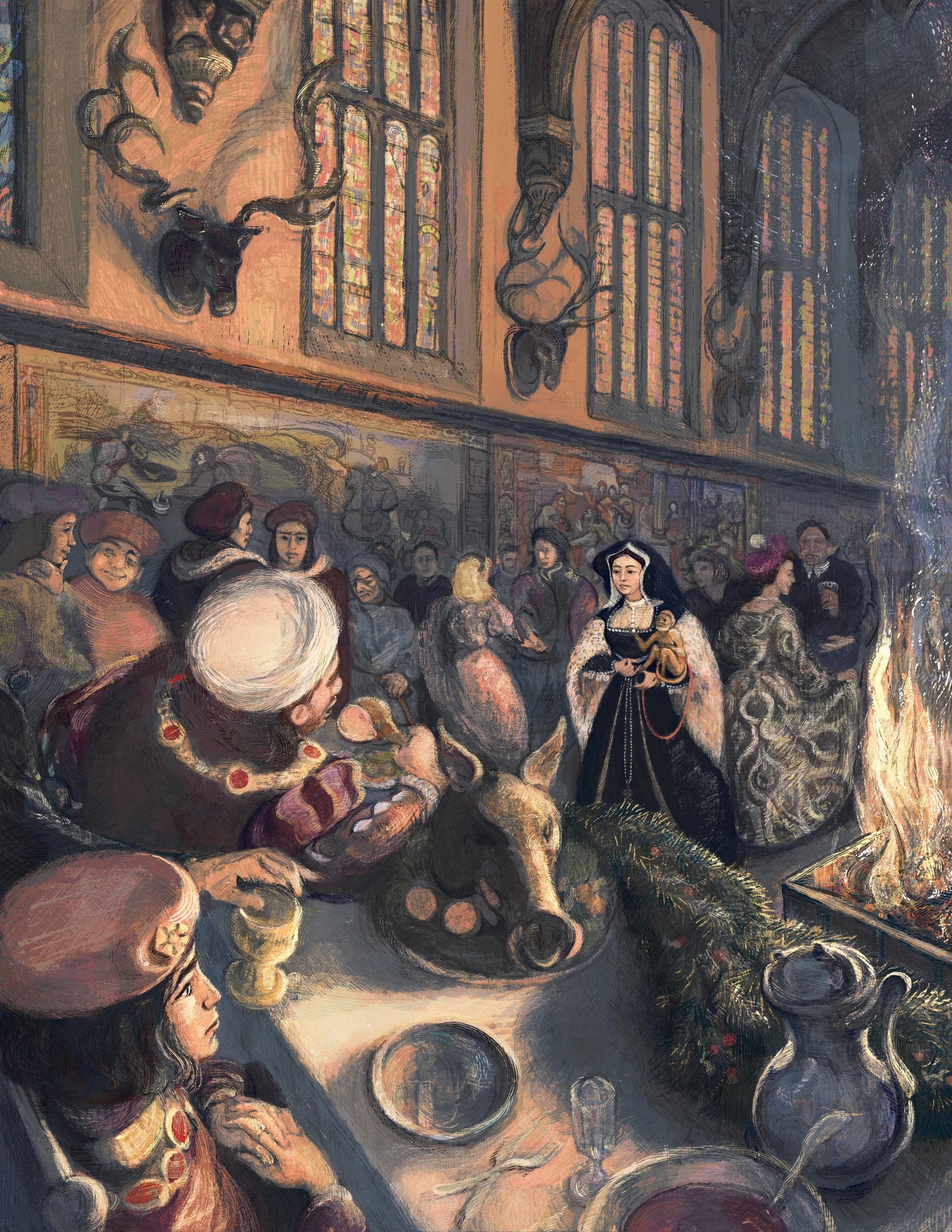 Tudor Scene Fine Art Poster Print – Kinder-Loshn Publications